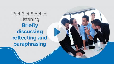Active Listening Part 3 of 8 - Briefly discussing reflecting and ...